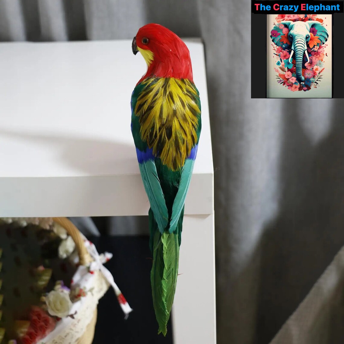 Vibrant Feather Parrot Macaw Statue - Home Decor & Housewarming Gift ...