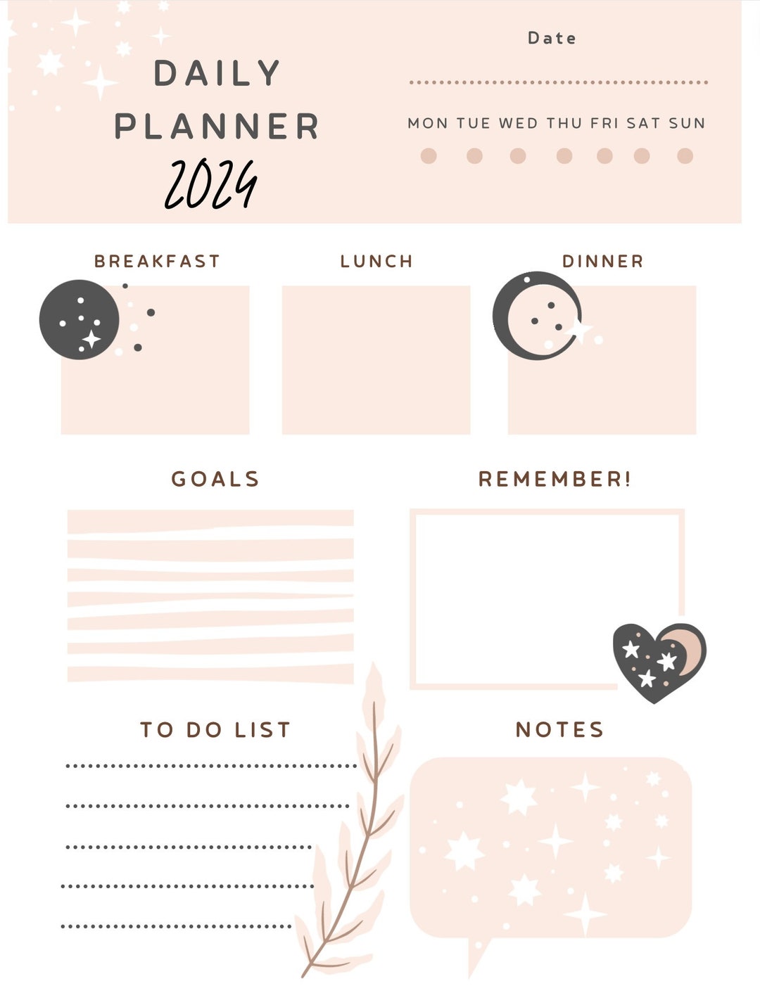 Planner, Digital ,2024, Organizer, Plan Ahead, Cute Planner, Girl ...