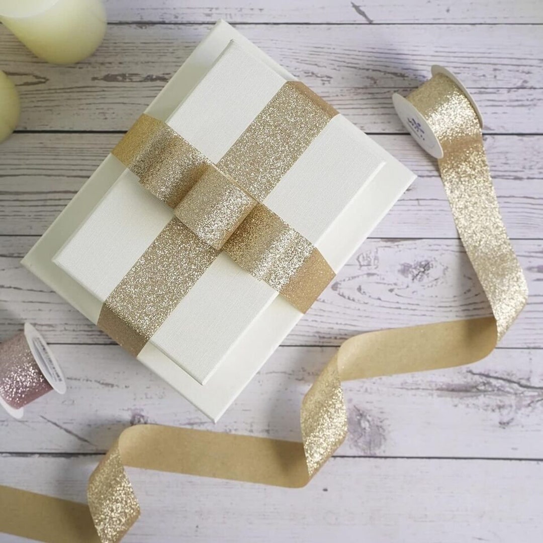 Princess Gold Glitter Crafting Ribbon - Etsy