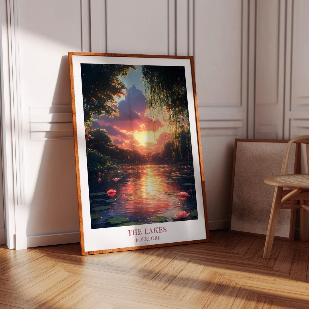 The Lakes Poster, Lakes Digital Print Folklore Print, Music Art TTPD ...