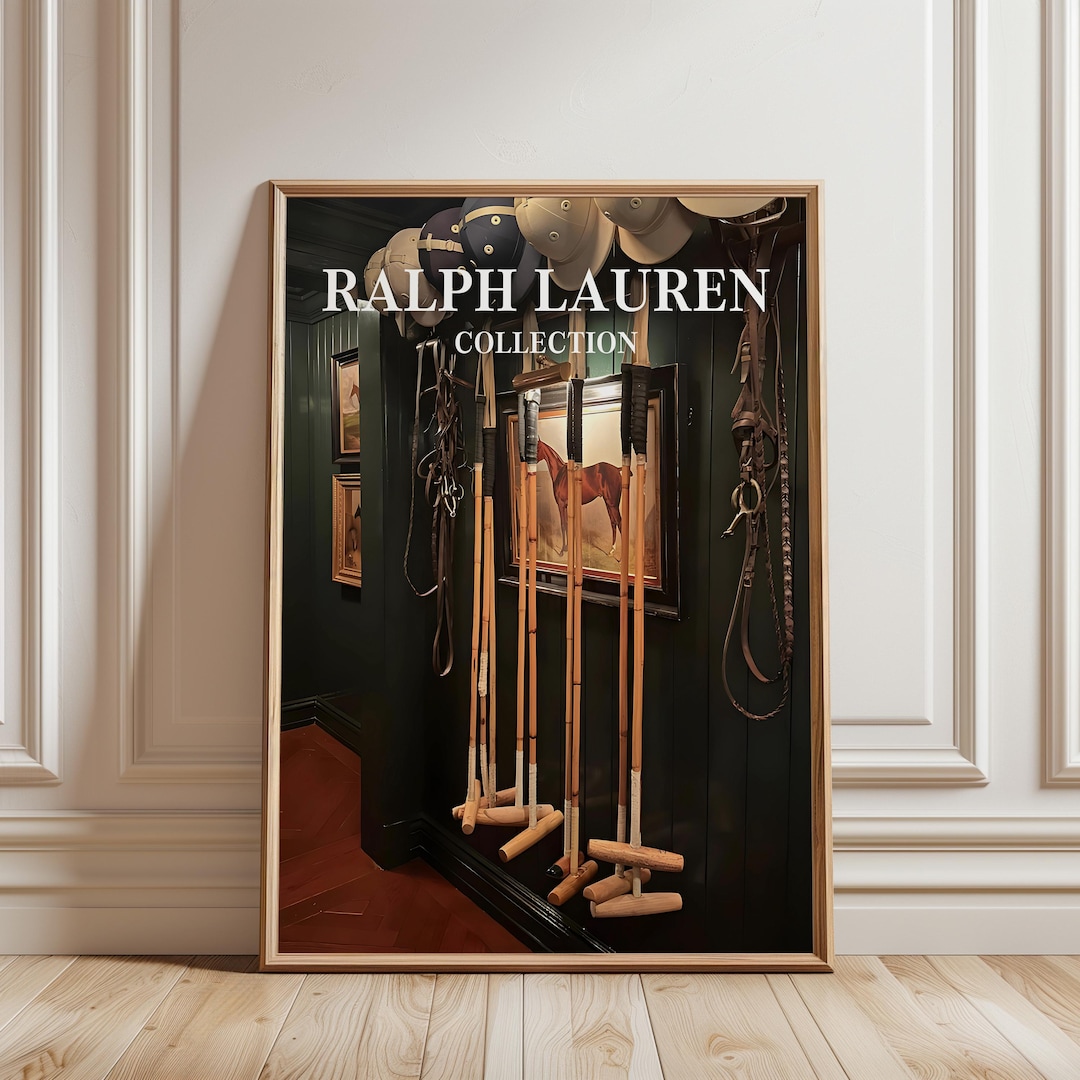 Ralph Lauren Poster, Fashion Magazine Wall Art, Vintage Polo Game Prin ...