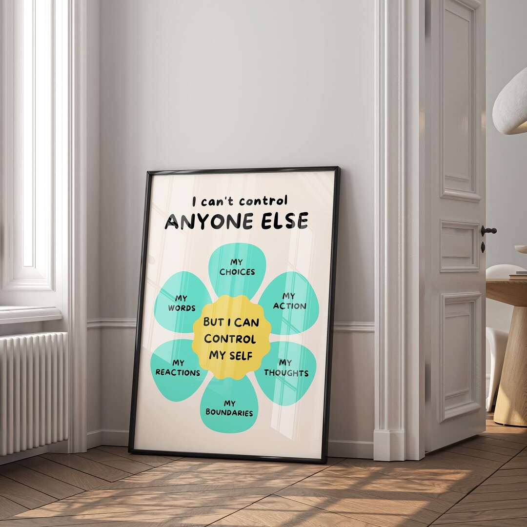 Positive Poster I Cannot Control, Therapy Office Decor School Counselor ...