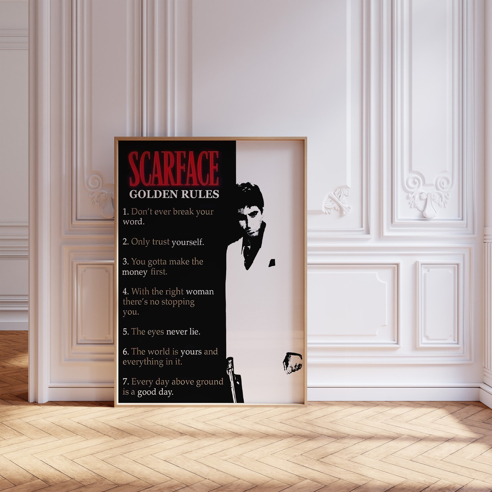 SCARFACE Set of 3 Arts, Tony Montana Print, Scarface Quote, Digital ...