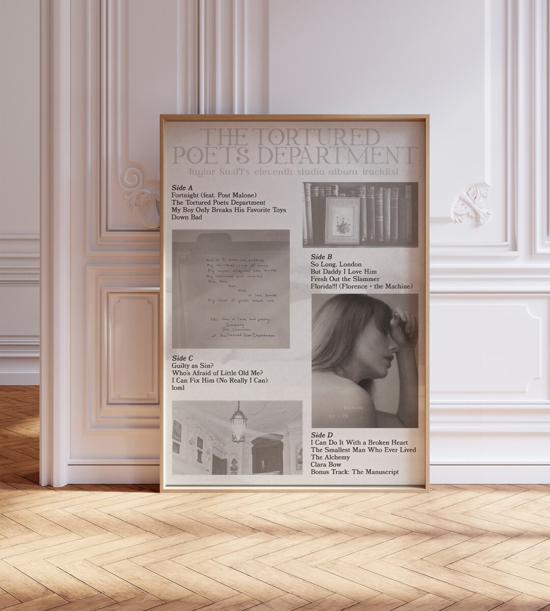 The Tortured Poets Department Poster, TS New Album Poster Gift for ...