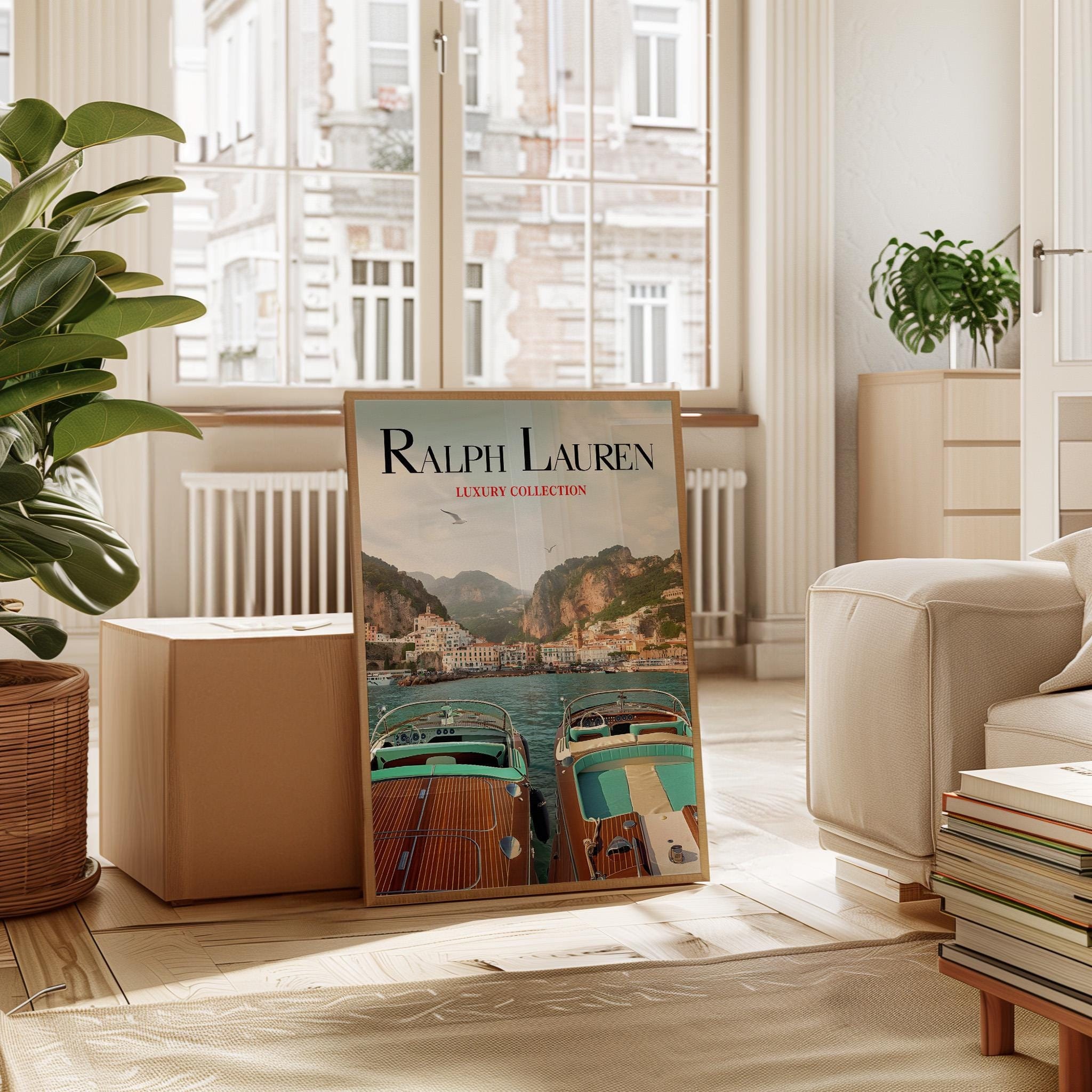 Ralph Lauren Poster, Fashion Magazine Wall Art, Vintage Yacht Print ...