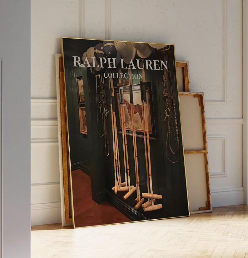 Ralph Lauren Poster, Fashion Magazine Wall Art, Vintage Polo Game Prin ...
