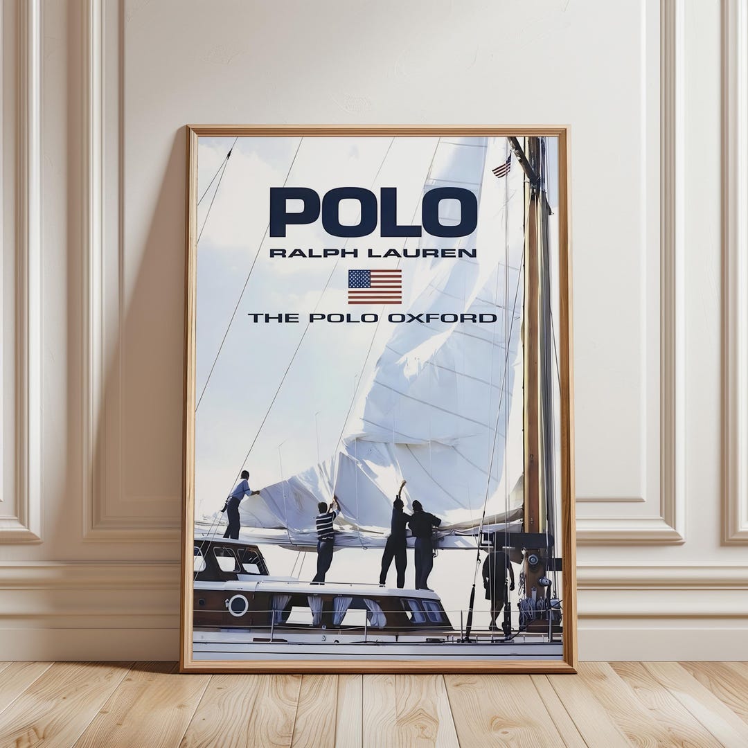 Ralph Lauren Poster, Fashion Magazine Wall Art, Vintage Yacht Print ...