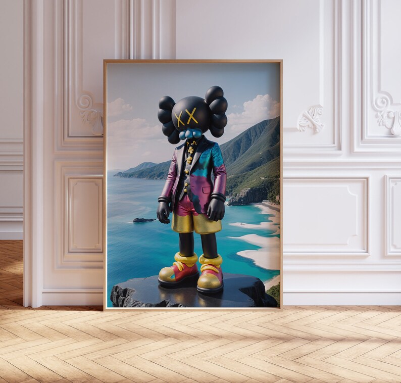 Physical Print KAWS and SEA, Graffiti Hypebeast Poster, Kaws Graffiti ...