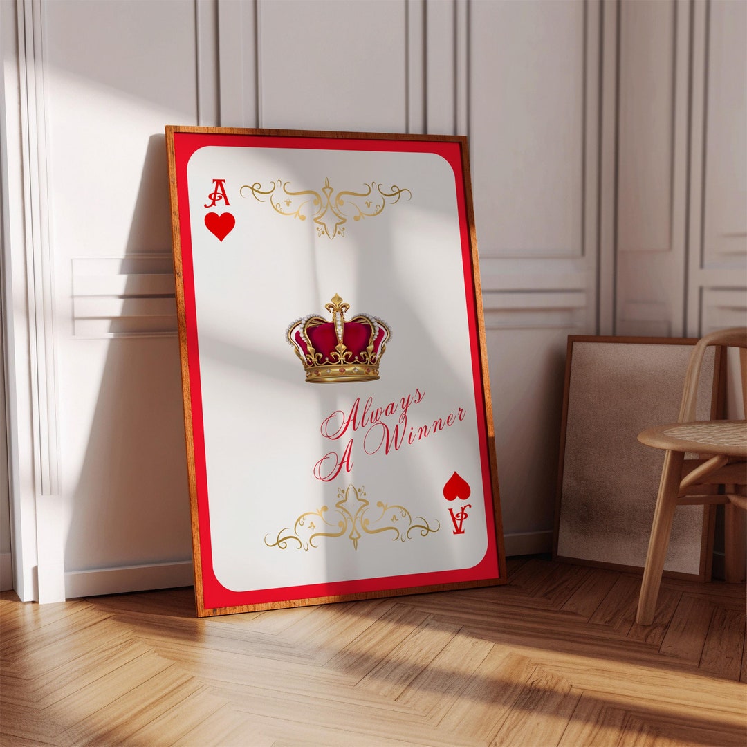 Exclusive Poster Card Winner, Best Gift Ever, Luxury Card Print, Beige ...