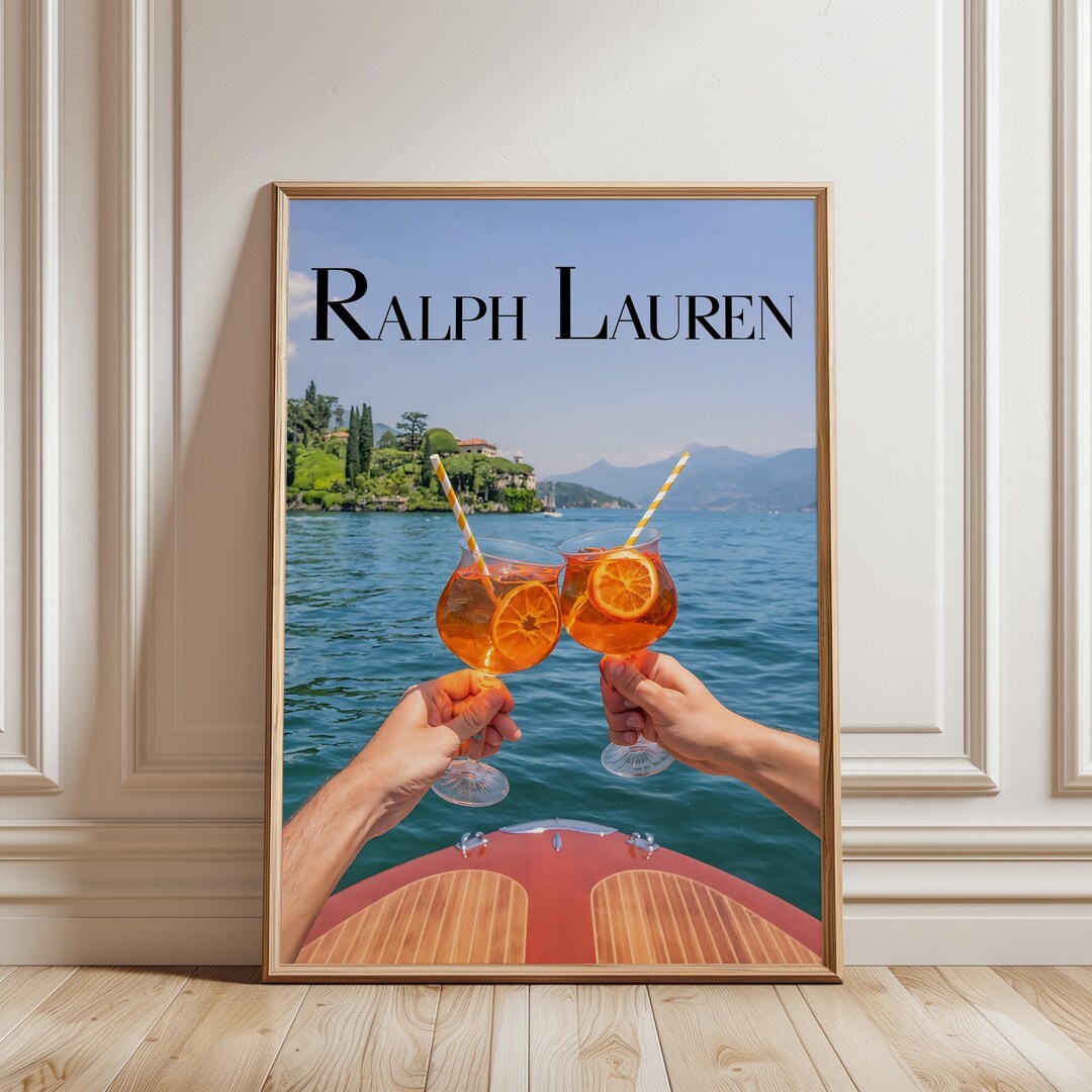 Ralph Lauren Poster, Fashion Magazine Wall Art, Vintage Yacht Print ...