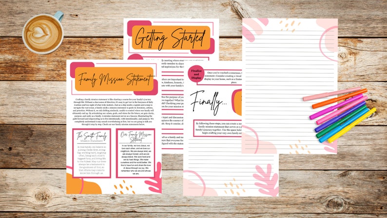 Family Mission Statement Worksheet - Etsy