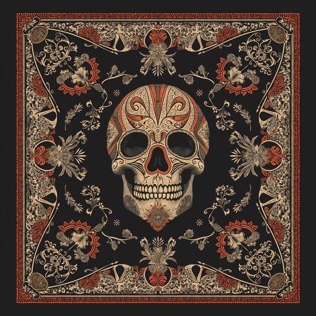 Pirate Bandana, Día De Los Muertos, Western Bandana, Tampa, Buccaneers ...