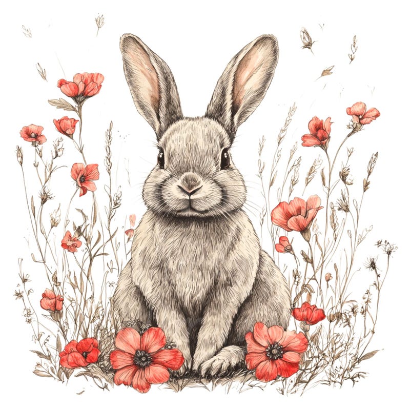 Cute Bunny Draw - Etsy