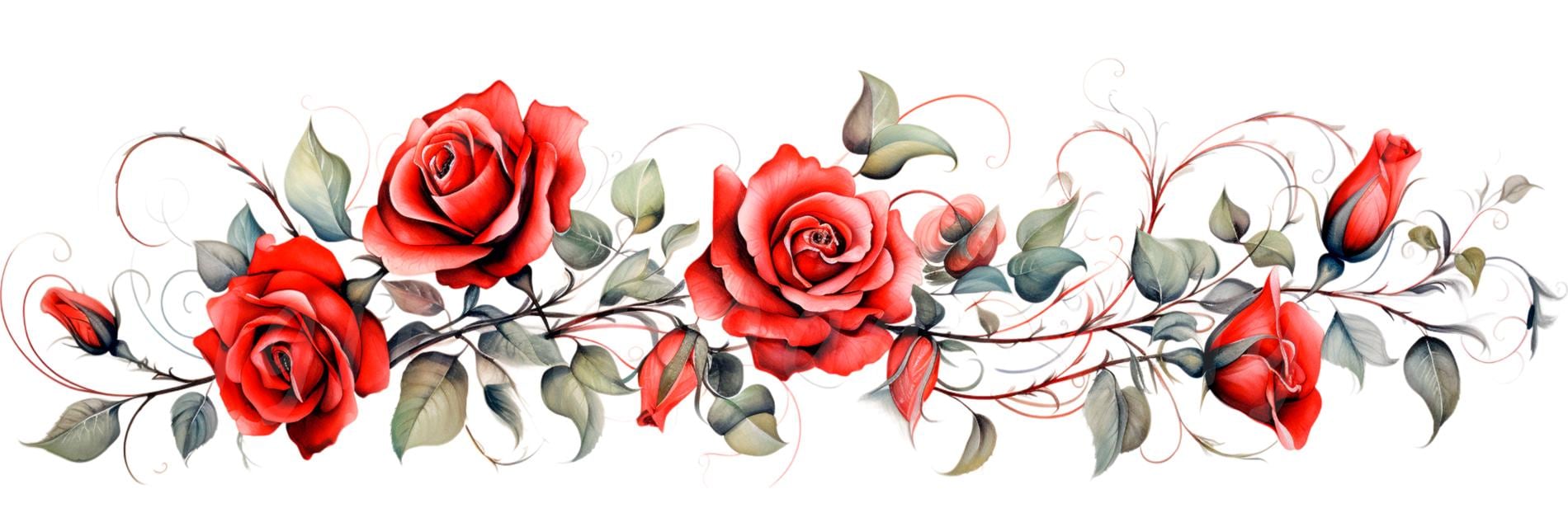 19 Flower Border MIX Clipart, Floral Border Bundle, Digital Clipart ...
