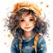 19 Girl Twinkle Clipart, Little Girl and Stars, Printable Watercolor ...