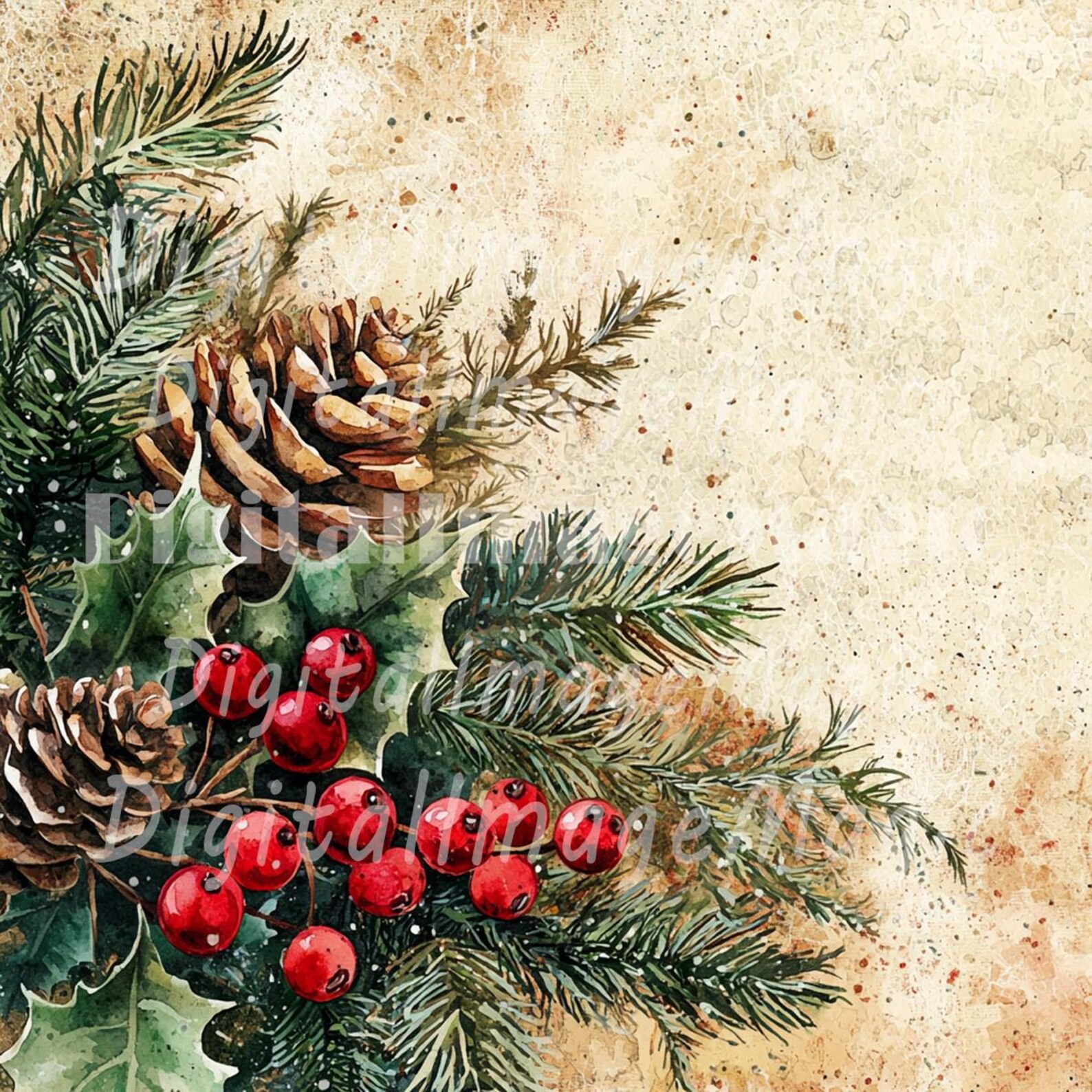 Shabby Chic Christmas 12 X 12 Digital Paper Pack, Scrapbook Paper ...