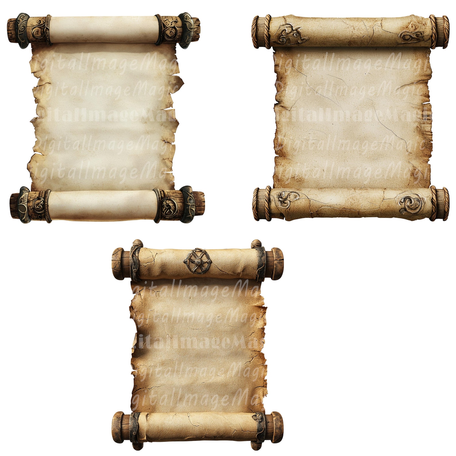 24 Medieval Scroll Clipart, Vintage Scroll, High Quality Pngs ...