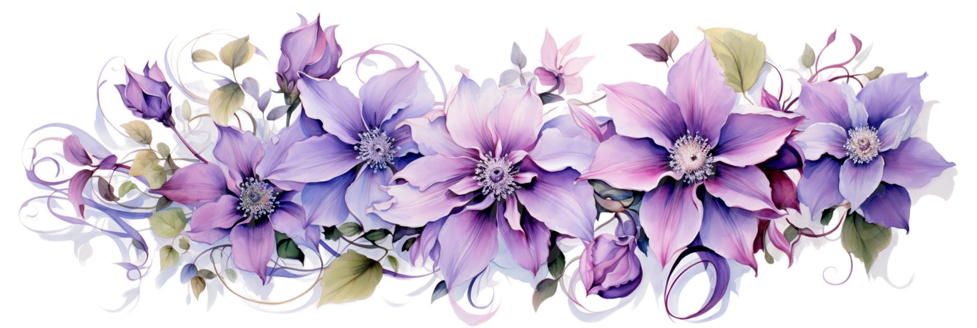 19 Flower Border MIX Clipart, Floral Border Bundle, Digital Clipart ...