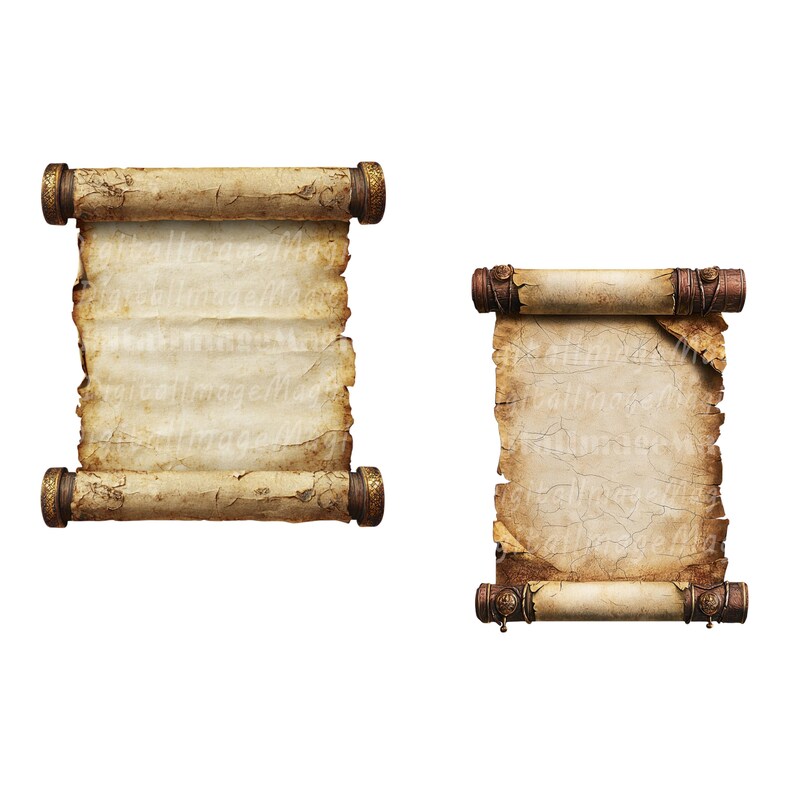 24 Medieval Scroll Clipart, Vintage Scroll, High Quality Pngs ...