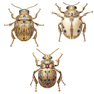 24 Jewelled Bug Clipart, Gemstones, Printable Watercolor Clipart, High ...