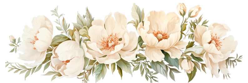 19 Flower Border MIX Clipart, Floral Border Bundle, Digital Clipart ...