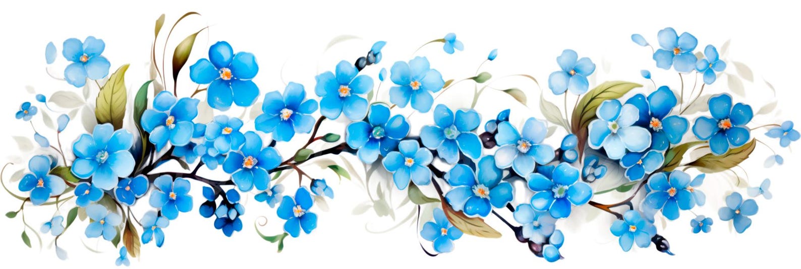 19 Flower Border MIX Clipart, Floral Border Bundle, Digital Clipart ...