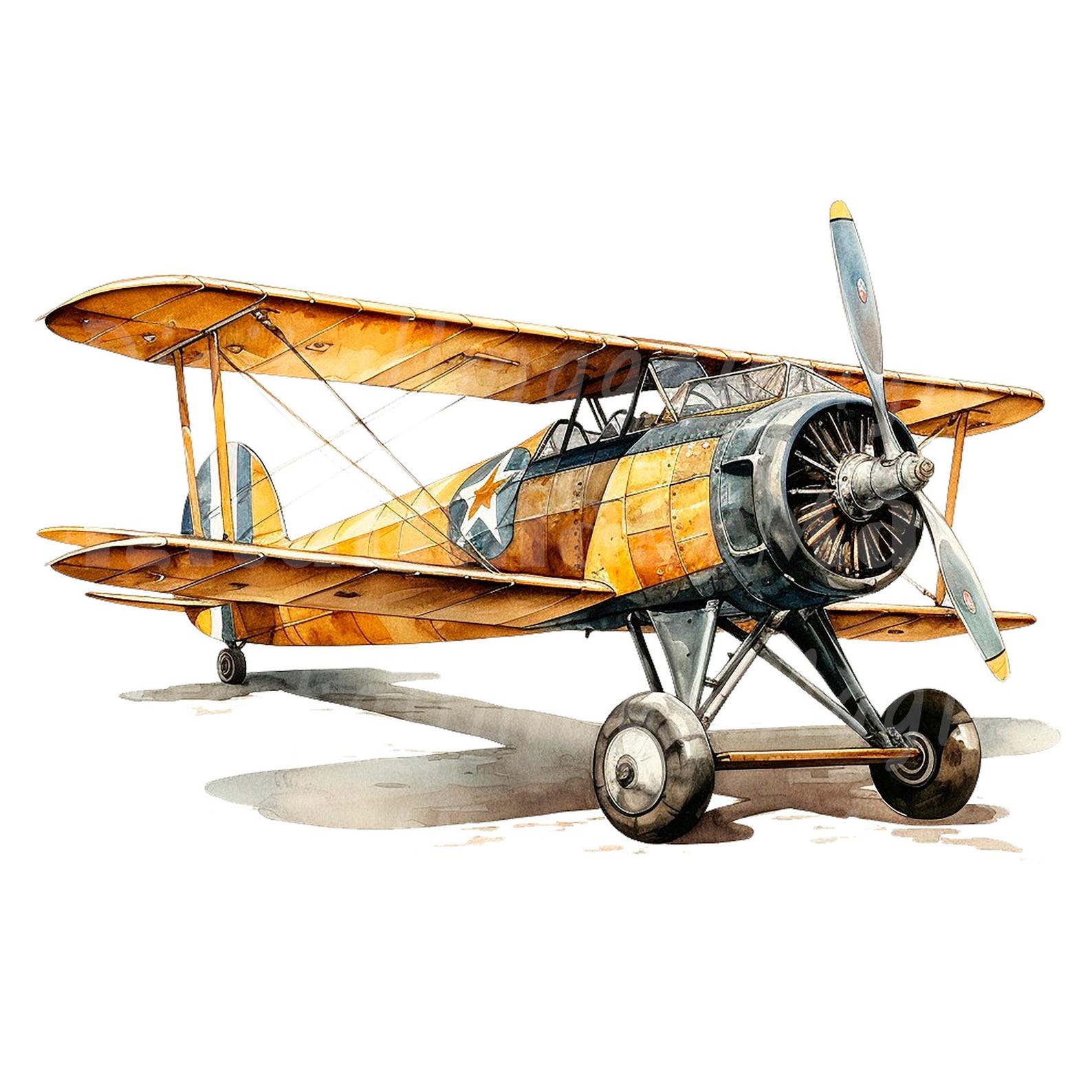 18 Vintage Planes Clipart, Antique Plane, Printable Watercolor Clipart ...