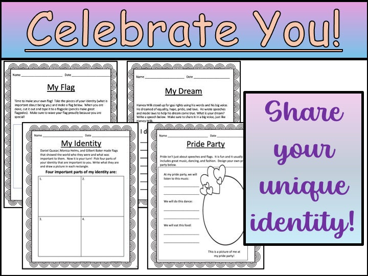 Kids LGBTQ Worksheets History Coloring Pages Flags Elementary LGBTQ ...