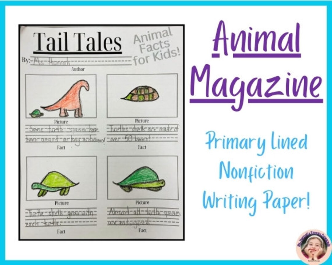 Animal Research Project Primary Writing Paper for Elementary School ...