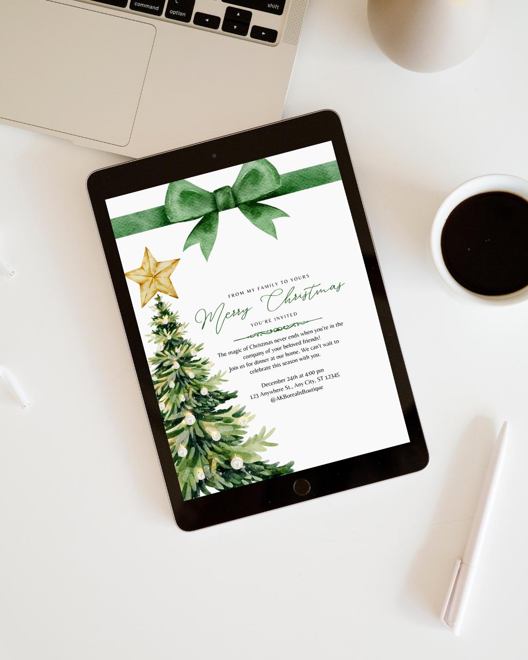 Editable Christmas Card | Instant Download | Holiday Card Template - Etsy