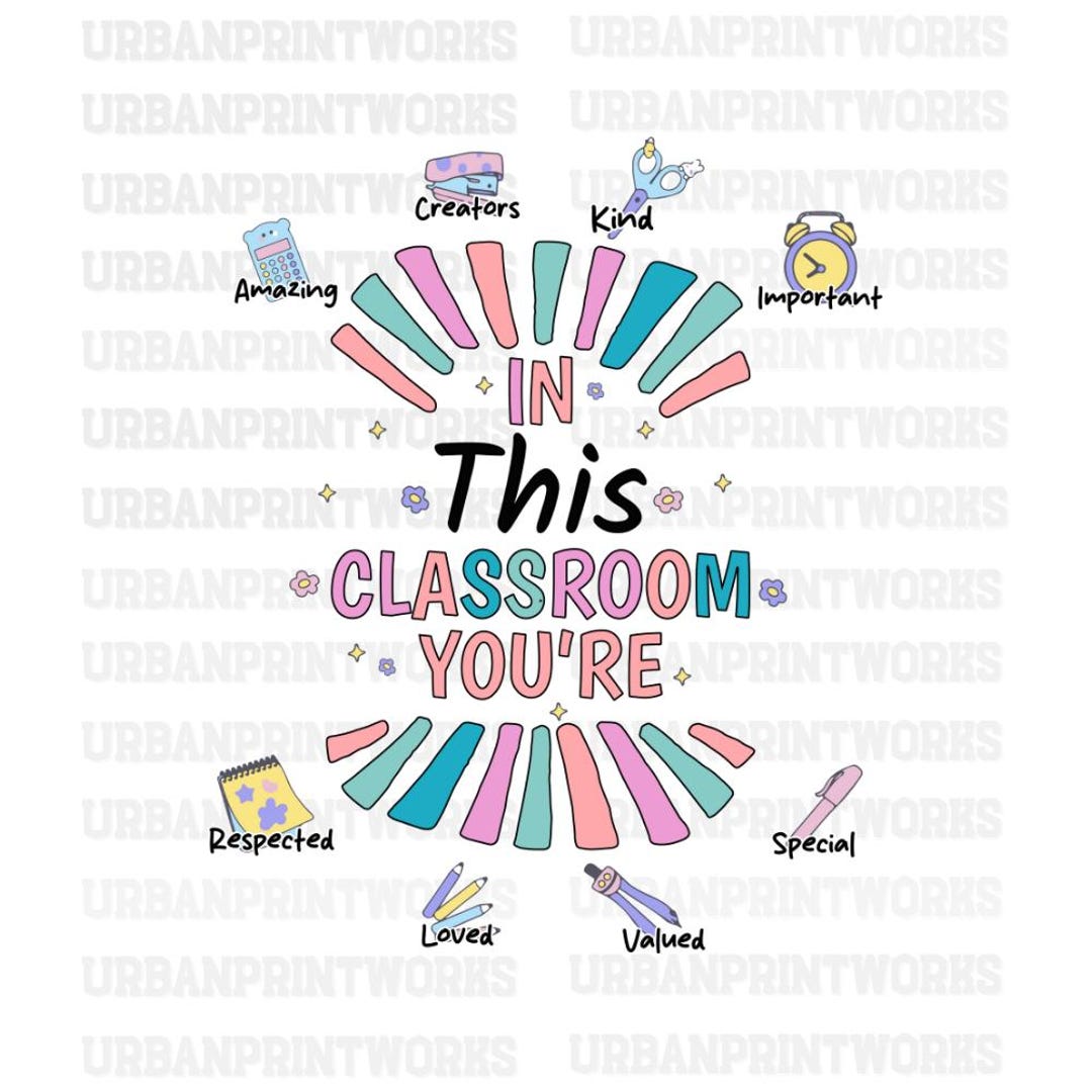 Retro in This Classroom You Are Loved Valued Svg Png, Back to School ...