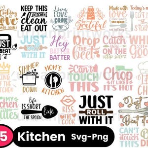Kitchen Svg Bundle, Kitchen Monogram Svg, Baking Svg, Cooking Svg ...