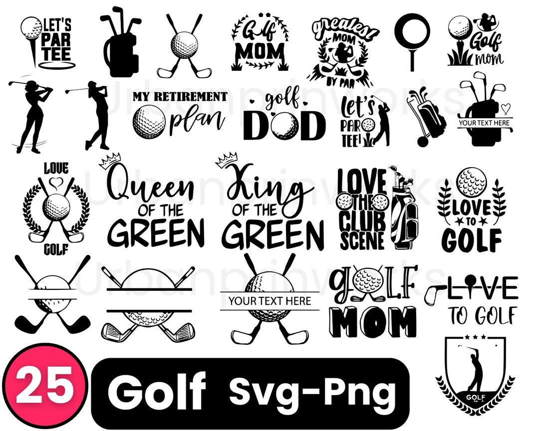Golf Svg Bundle, Golf Monogram Svg, Split Monogram Svg, Golf Name Frame ...