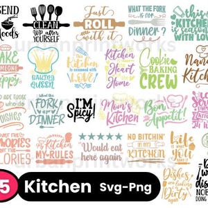 Kitchen Svg Bundle, Kitchen Monogram Svg, Baking Svg, Cooking Svg ...
