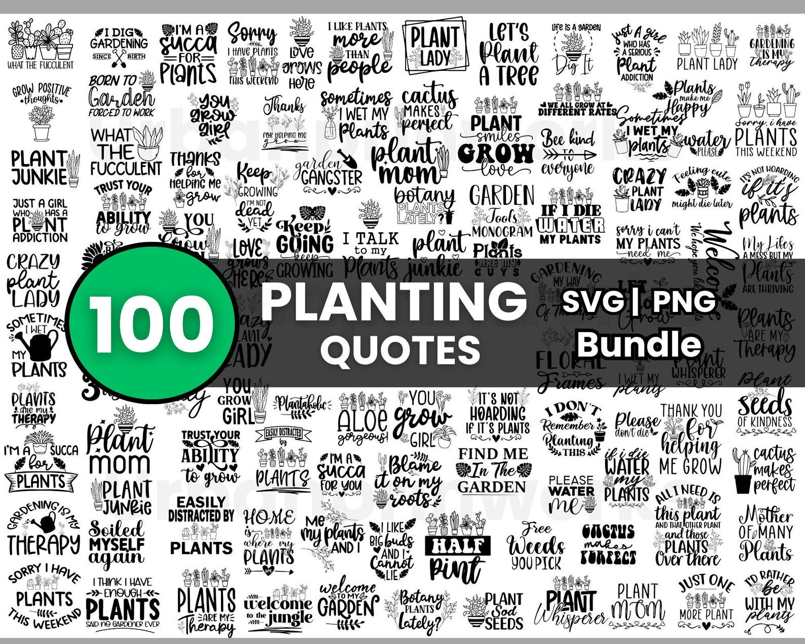 Plant Svg Bundle, Plant Quotes Svg Bundle, Plant Lover Svg, Plant Mom ...