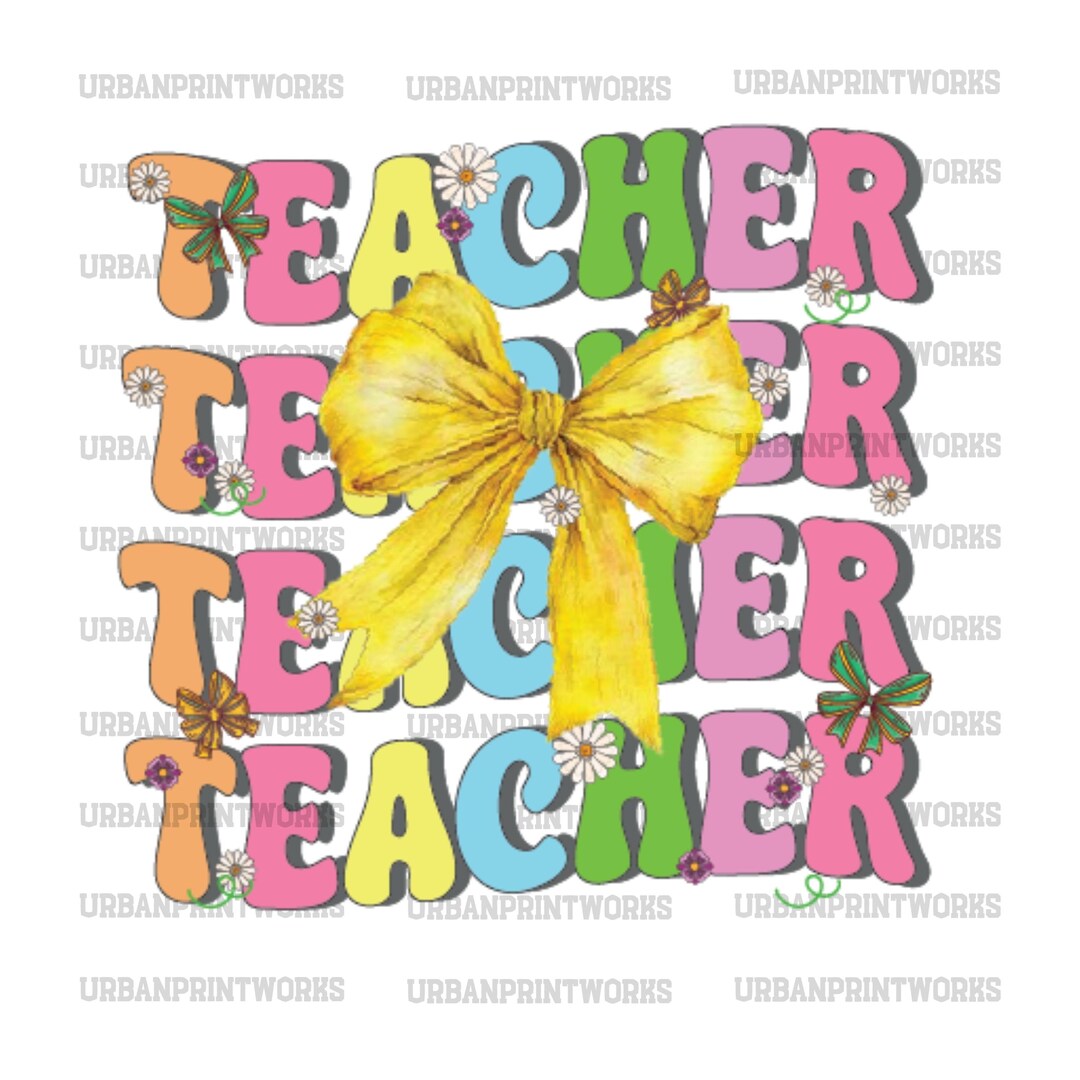 Coquette Teacher Png, Teacher Coquette Png, Back to School Png, Teacher ...