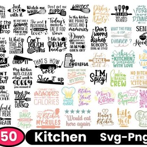 50 Kitchen Svg Bundle, Kitchen Monogram Svg, Baking Svg, Cooking Svg ...