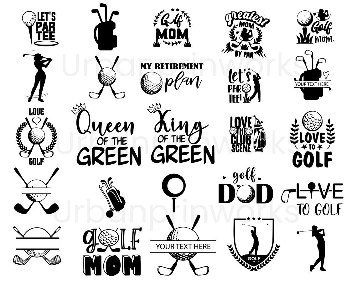 Golf Svg Bundle, Golf Monogram Svg, Split Monogram Svg, Golf Name Frame ...