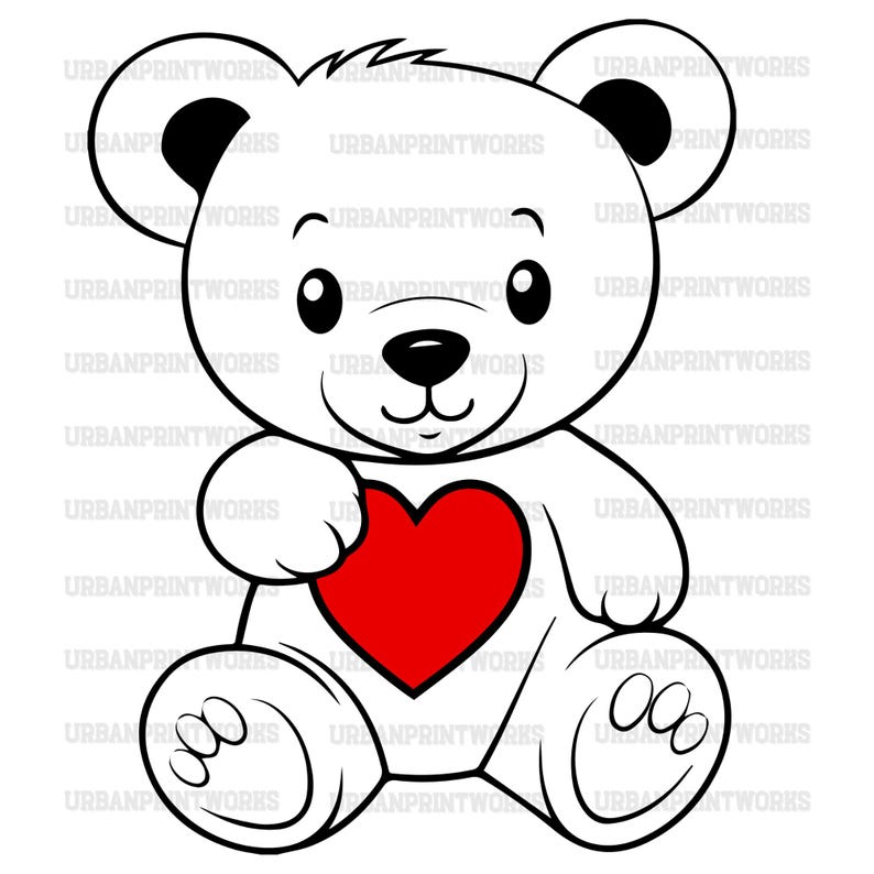 Teddy Bear Svg, Teddy Bear Png, Baby Bear Outline Svg, Cute Teddy Bear ...