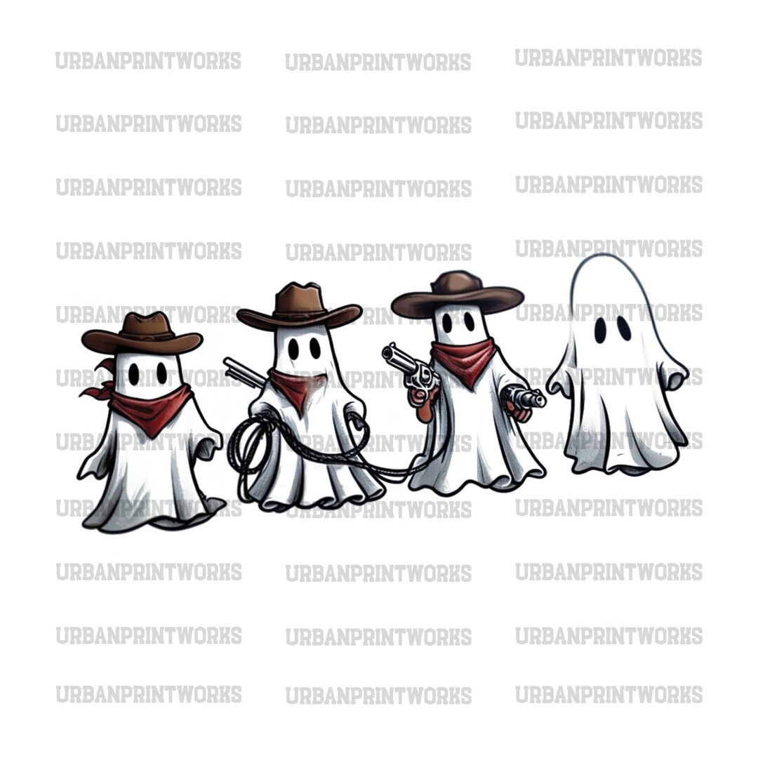 Cowboy Ghosts Png, Cowgirl Ghosts Png, Howdy Halloween Shirt Png ...