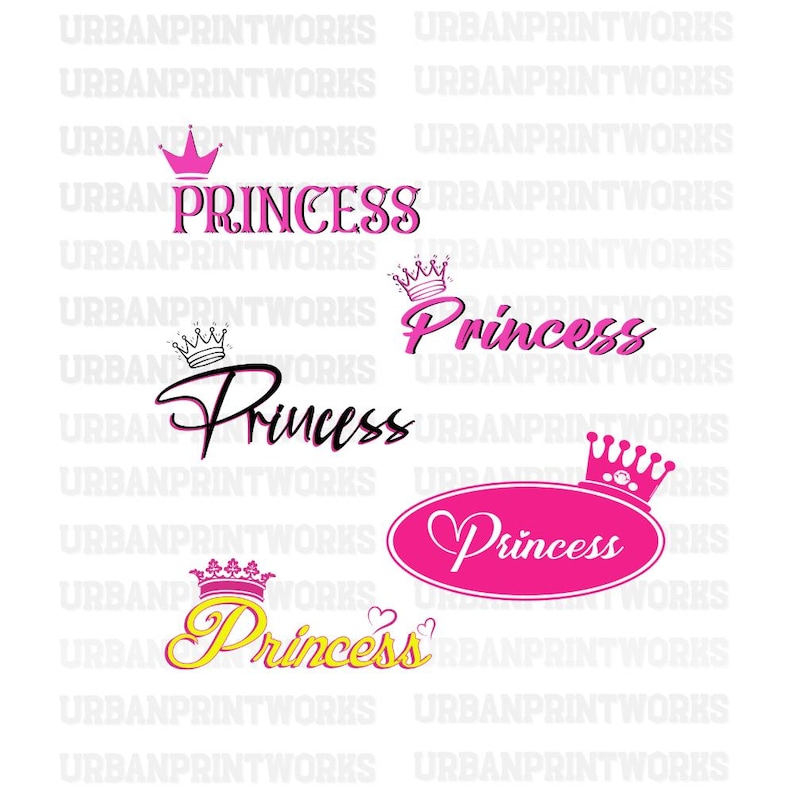 Princess Svg Bundle, Princess Png, Crown Svg, Princess Silhouette ...