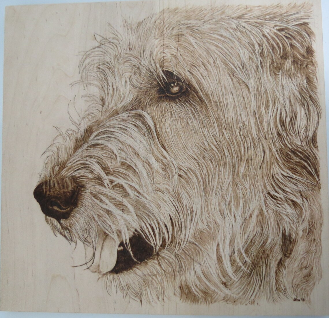 People Portrait Pyrography Wood Burn Art Wall Plaque 5 X 7 Inches Made ...