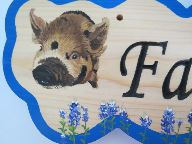 Pet Pig Portrait Hand Crafted Personalized Solid Wood signs | Etsy