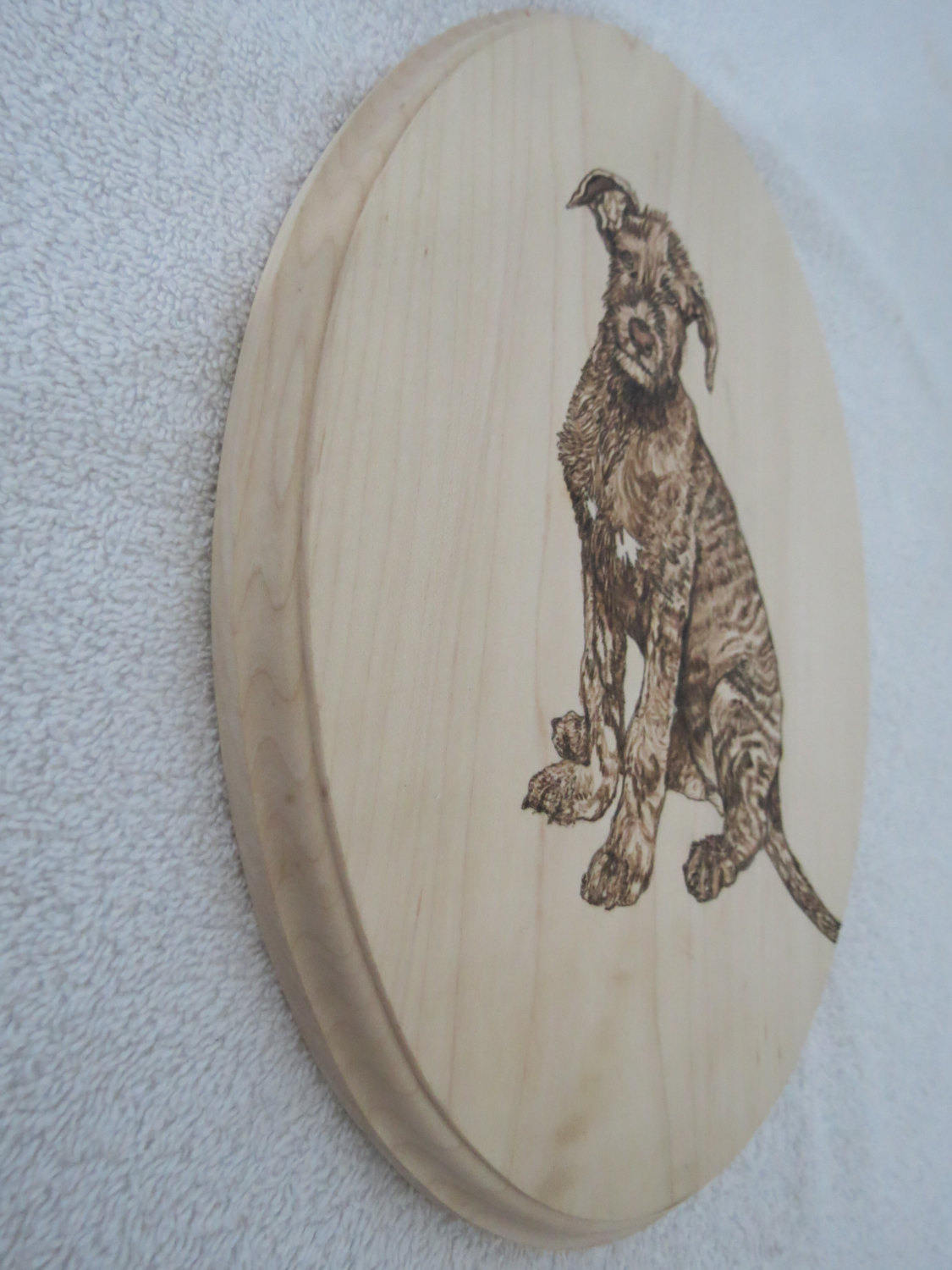Pet Portrait Solid Maple Wood Burned Plaque Made to Order 8 x | Etsy