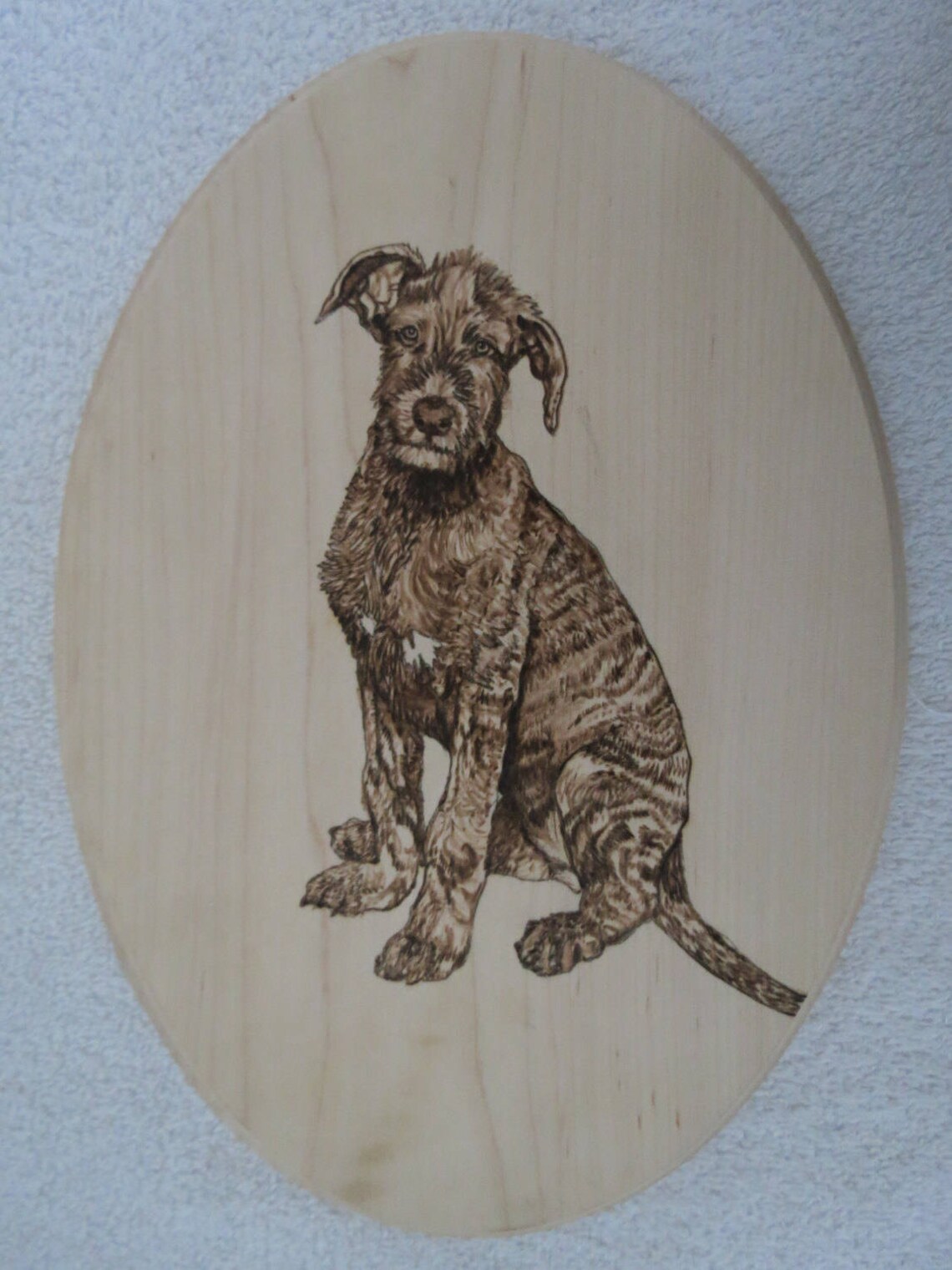 Pet Portrait Solid Maple Wood Burned Plaque Made to Order 8 X - Etsy