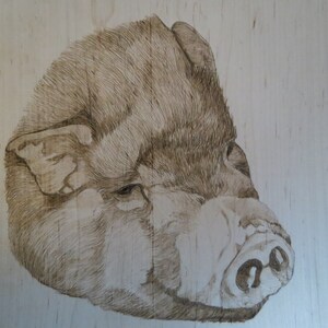 People Portrait Pyrography Wood Burn Art Wall Plaque 5 X 7 Inches Made ...