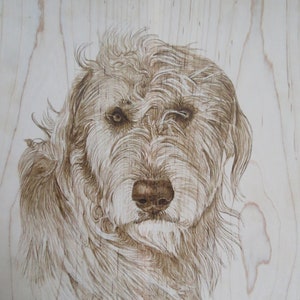 People Portrait Pyrography Wood Burn Art Wall Plaque 5 X 7 Inches Made ...