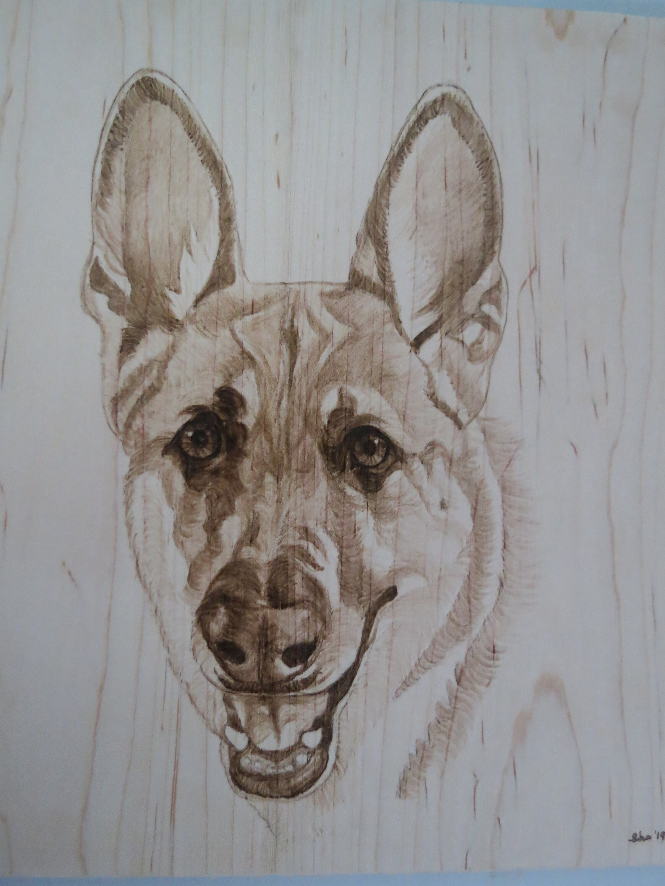 People Portrait Pyrography Wood Burn Art Wall Plaque 5 X 7 Inches Made ...