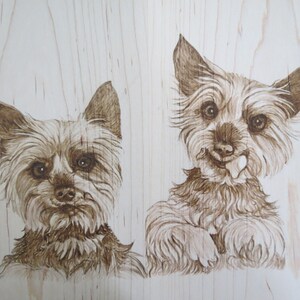 People Portrait Pyrography Wood Burn Art Wall Plaque 5 X 7 Inches Made ...