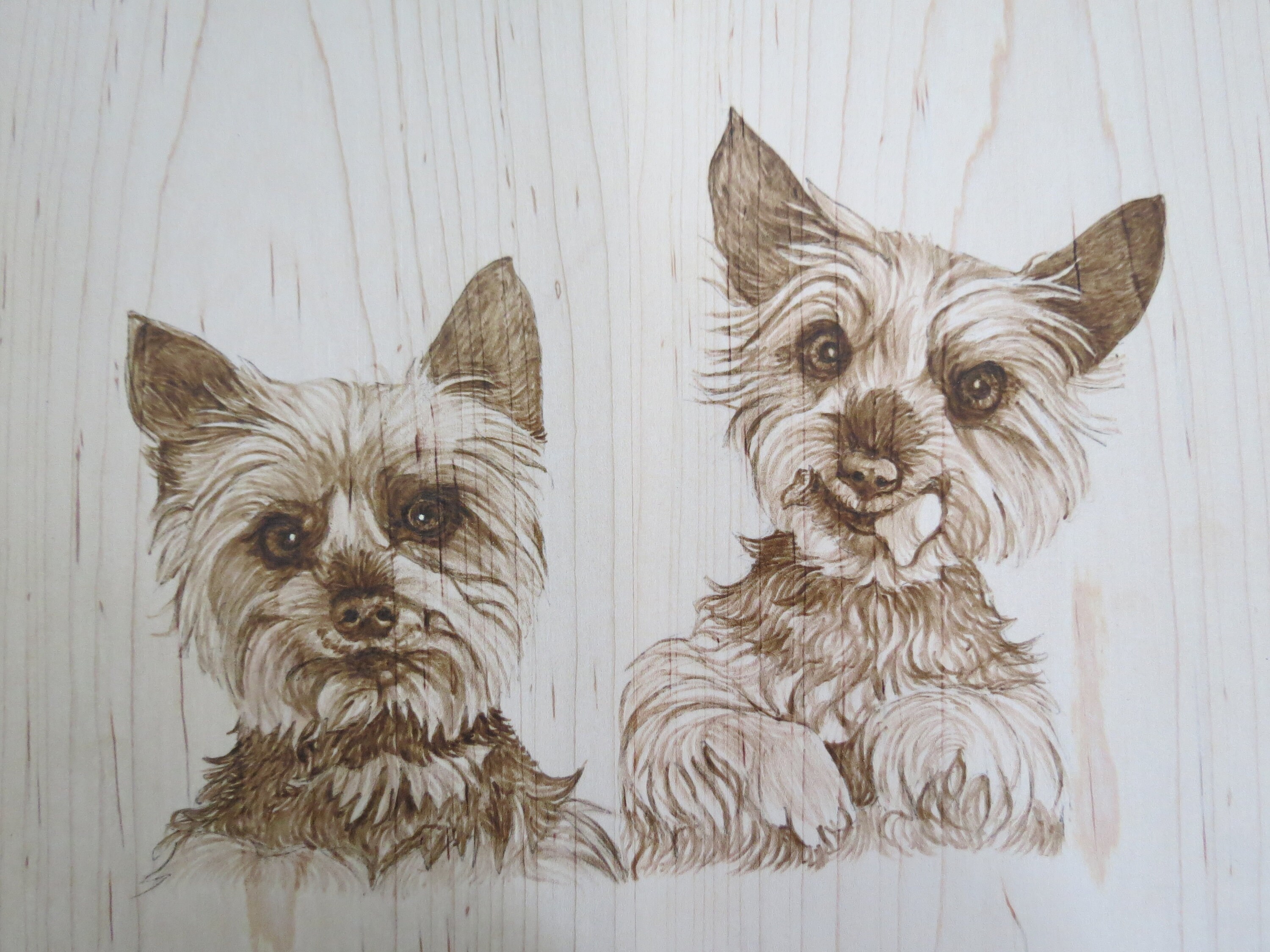 People Portrait Pyrography Wood Burn Art Wall Plaque 5 X 7 Inches Made ...